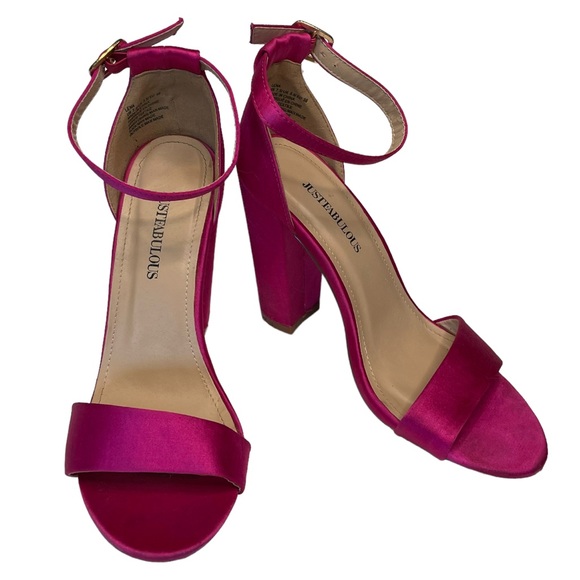 Just Fabulous | Shoes | Just Fabulous Womens Lena Bright Pink Heels ...